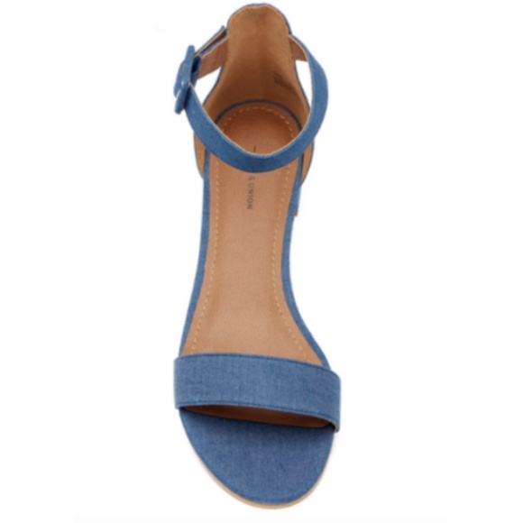 14th & Union | Shoes | 4th Union Denim Ankle Strap Womens Sandals ...